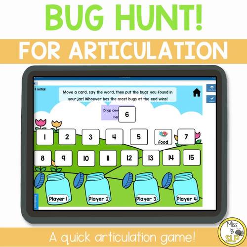 Speedy Speech Quick Articulation Game - Bugs - Digital Boom Cards by ...