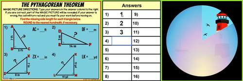 The Pythagorean Theorem DIGITAL SELF CHECKING MAGIC PICTURE REVEAL