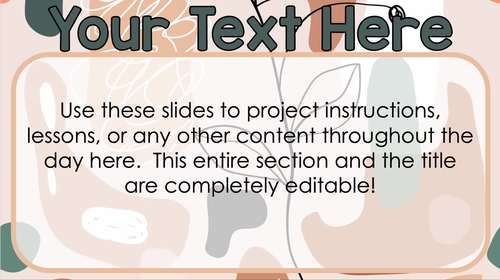 Neutral Daily Slides Template by Copies and Chaos | TPT