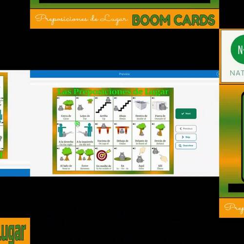 Spanish Boom™ Cards: Preposiciones de Lugar (Prepositions of Place) Bundle