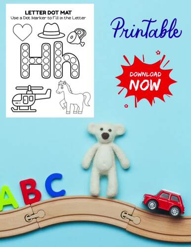 Learn Letter H Dot Marker Toddler Worksheet Upper Lowercase Alphabet ...