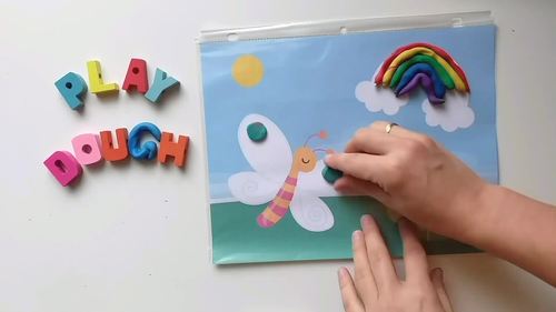 Play Dough Mats for kids, Playdough Activity Mats for toddlers and ...