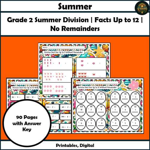 Grade 2 Summer Division Math Fact Fluency 12 Remainder Place Value Logic