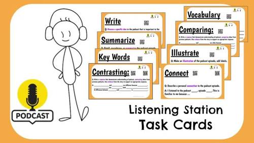 Podcasts for Kids - Listening Station Task Cards by Nosotros Publishing ...