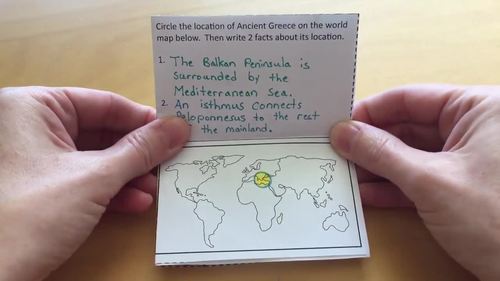 Ancient Greece Map Foldable for Interactive Notebooks by Creative by Corrie