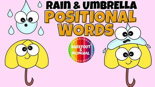 Rain Positional Words Clipart - Prepositions Spring Clipart - Spatial ...