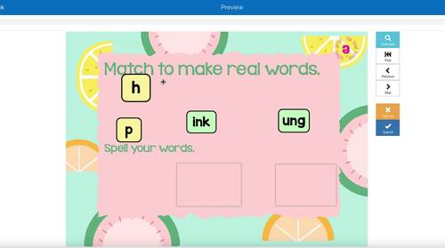 BOOM Cards Making Real Words Welded SOUNDS 2.1 Interactive Phonics Based