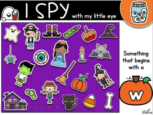 I Spy Beginning Sounds - Halloween Edition! Phonics Game by Down in ...