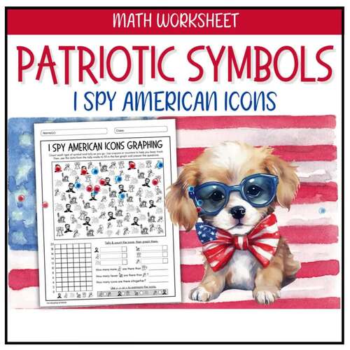 American Icon I Spy Graphing Activity Presidents Day Low-Prep Math Activity