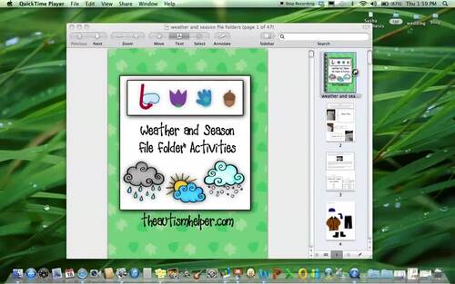 Weather & Season File Folder Activities by The Autism Helper | TPT