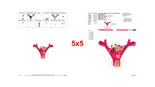 The Pink Panther Fill Embroidery Design 01 - Instant Download by Aneta H