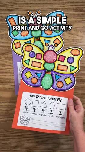 Butterfly Shape Spring Craft Kindergarten, Math Bulletin Board Spring Craft