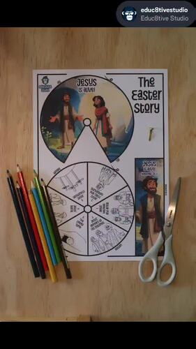 Easter Bible Story Wheel Activity | Christian Resurrection Crafts ...