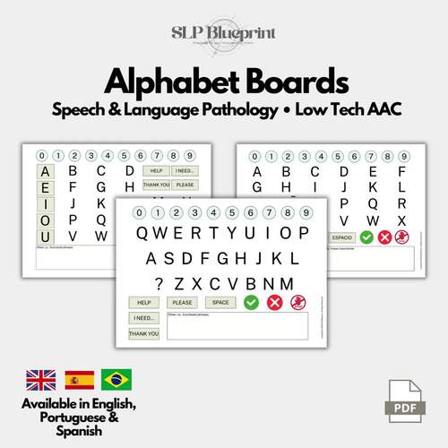 Adult Alphabet Board, Adult Speech and Language Therapy AAC, Dysarthria ...