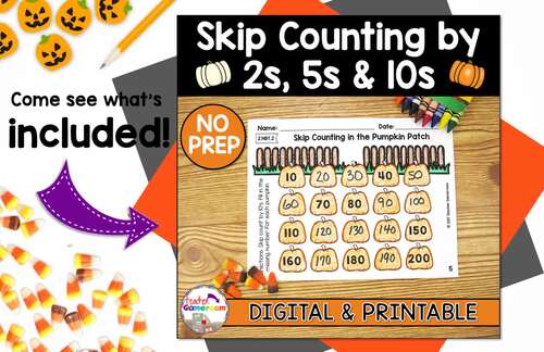 Skip Counting by 2's 5's and 10's Worksheets | Skip Count | Place Value ...