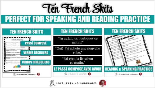 French Skits Dialogues Le Passé Composé With Avoir | TPT