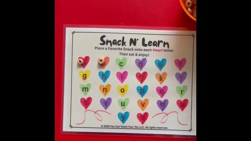 Valentine’s Day Alphabet Mat | Lowercase Letter Hearts Preschool ...