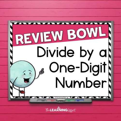 Divide by a One-Digit Number Game Show | 4th Grade Math Test Prep Activity