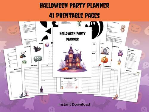 Halloween Party Planner by Pine Tree Mercantile | TPT