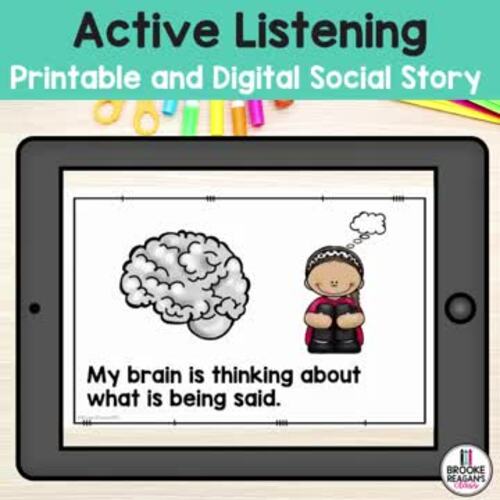 Social Story: Active Listening by Brooke Reagan | TPT