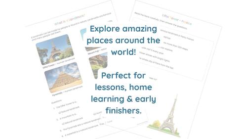 Famous Landmarks – Geography Worksheets to Build World Knowledge