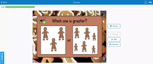 Greater Than Gingerbread Christmas Comparing Numbers Boom Cards Deck