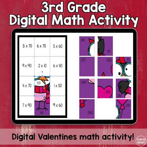 Grade 3 Valentine's Digital Multiplication & Division Facts | Distance ...