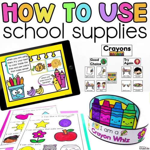 How to Use School Supplies Digital & Print Sort, Practice Pages | Back ...