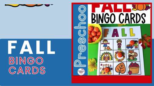 Fall Bingo for Preschoolers and Kindergarten | 3x3 & 5x5 Cards by ...