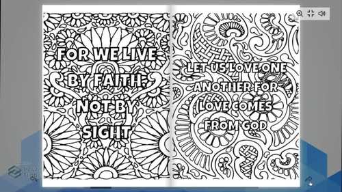 Vol 2-ESL Tools-Christian Bible Quotes-Daily Verses for Devotional Coloring
