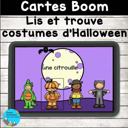 Halloween lecture vocabulaire les costumes French reading on Boom™