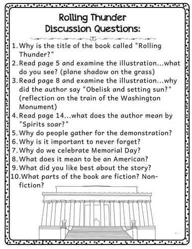 "Rolling Thunder" Book Companion - Memorial Day and Veterans Day -- Low ...