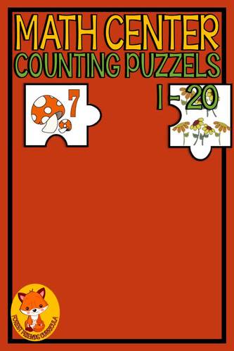 MATH CENTER Forest Theme Counting Subitizing Number Sense Puzzles