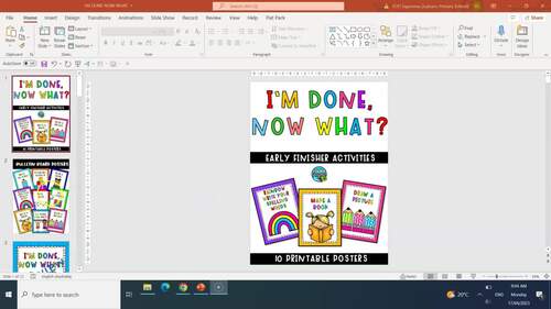 Early Finishers Task Cards - I'm Done Now What Activities - Choice Board