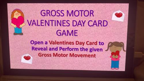 Gross Motor Valentines Day Card Game/Activity by Miracles and Moree