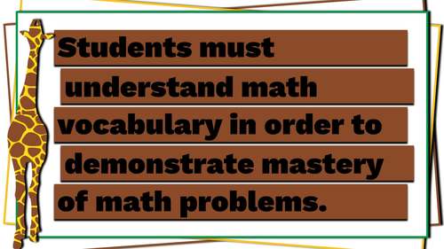 1st Grade Math Vocabulary Cards First Grade Math Vocabulary Posters ...