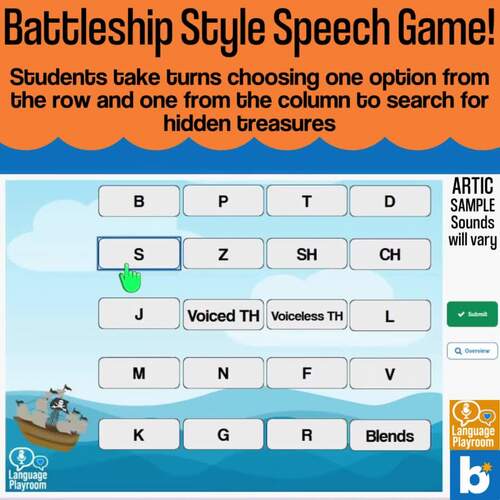 F V and TH Articulation Pirate Grid Search BOOM CARDS Game for Speech ...