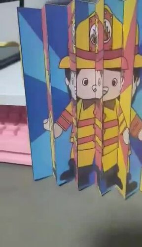 Firefighters Crafts Agamograph Art 2D Activities Fireman Safety| Fire ...