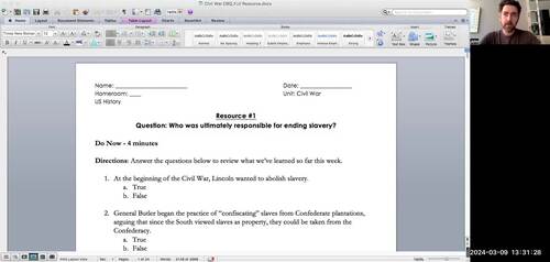 Civil War Document-Based Question Packet by John Cunningham Elder