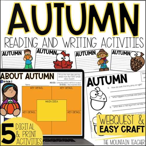 All About Autumn - Fall Reading Comprehension Activities Webquest ...