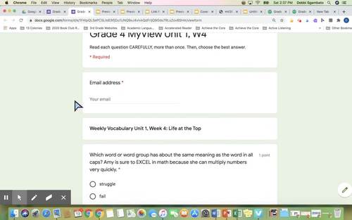 Grade 4 Pearson MyView Unit 1 Week 4 (Google Forms) by Teaching With A ...