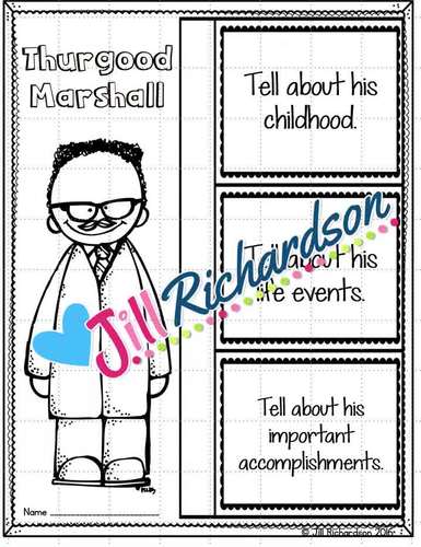 Thurgood Marshall Activities - Black History Month Project ESL | TpT