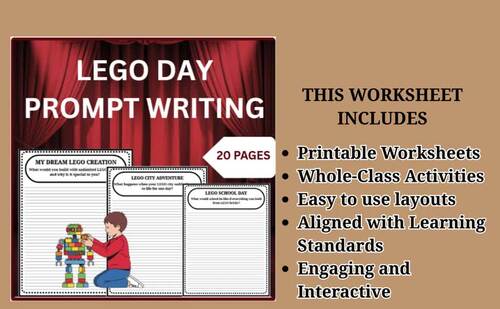 LEGO DAY 20 WRITING ACTIVITIES |GRADE 3-8| by Learnwith Ease | TPT
