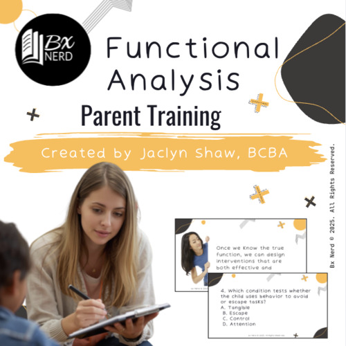Parent Training _ In Home Functional Analysis (FA) | TPT