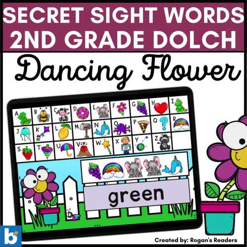 Spring Crack the Code Spelling for 2nd Grade Dolch Sight Words Boom Cards
