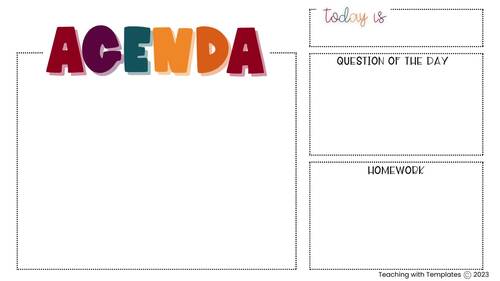 November Daily Agenda - Editable - Google Slides - Template Planner