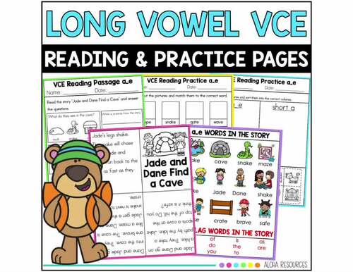 CVCE Words Magic E Decodable Reading Comprehension Passages Science of ...