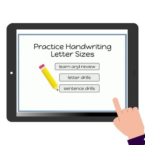 Handwriting Practice Letter Size BOOM CARDS Distance Learning | TpT