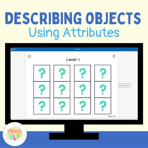Describing Objects Using Attributes Boom Cards™ by Mau SLP | TPT