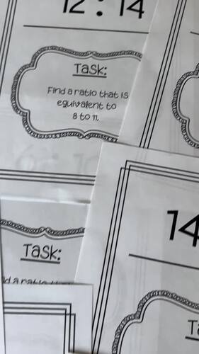 Equivalent Ratios Looping Scavenger Hunt Activity by Educated by Kay